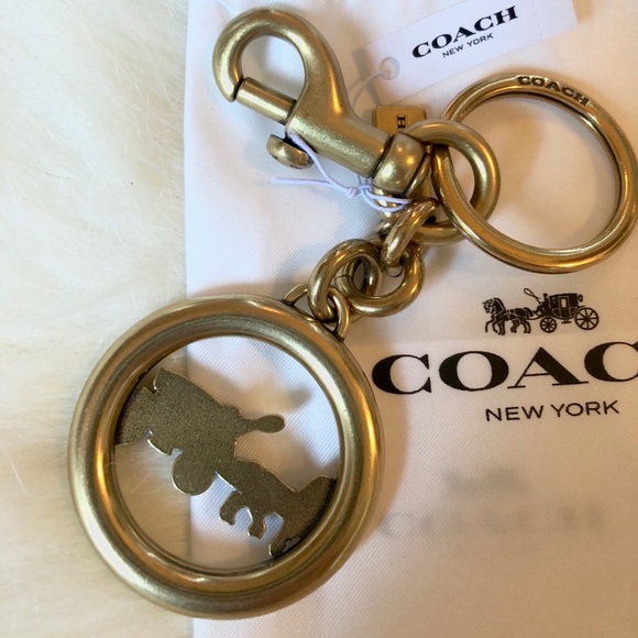 Coach | Accessories | Coach Nwt Gold Logo Keychain | Poshmark